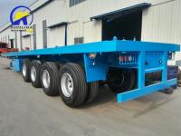 China 4 Axles 12 Units 40FT 45FT 20feet Drop Flatbed Container Semi Trailer for Value Goods for sale