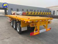 China Heavy Duty Transportation 3 Axles 4 Axles Flatbed Semi Trailer with 1820mm Tread for sale