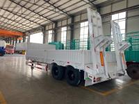 China 7000-8000mm Wheel Base 3axle 4axles Lowbed Semi Trailer with ABS Anti-lock Braking System for sale