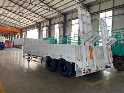 China 7000-8000mm Wheel Base 3axle 4axles Lowbed Semi Trailer with ABS Anti-lock Braking System for sale