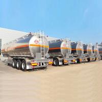 China 40 Ton 3 Axle 40cbm Fuel Tanker Trailer with Cross Arm Suspension and 2 Discharging Hoses for sale