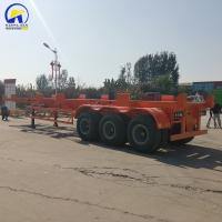 China 13000x2500x3900mm 40FT Skeleton Semi Container Trailer with 3 Axles 40T Load Capacity for sale