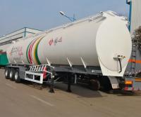 China 3 Axle Transporter Oil Fuel Tanker Aluminum Stainless Steel Trailers with Manhole Cover for sale