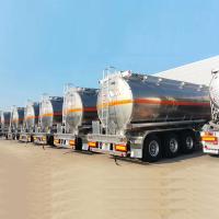 China Cross Arm Type Stainless Steel and Aluminum 45000 Liter Oil Tanker Fuel Tank Trailer for sale