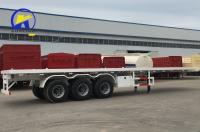 China Techinical Spare Parts Support 3 Axles Flatbed Semi Trailer for Container Transport for sale
