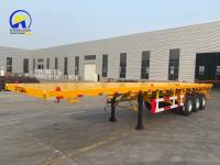 China Wabco Valve Semi-Trailer 40 Ton 60 Tons Capacity for 3 Axles Container Transport Flatbed for sale