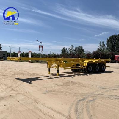 China Container Skeleton Shipping Container Chassis Truck Semi Trailer for Transportation for sale