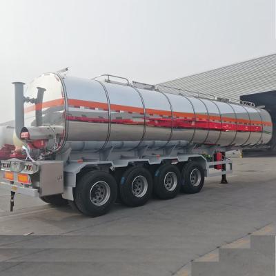 China Used Stainless Fuel Tanker Truck Semi Trailer with 2 4 PCS 13 20tons BPW or Fuwa Axles for sale