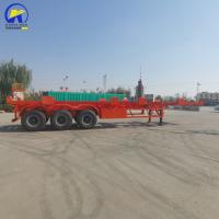 China Tri-Axle 13t/16t Semi Trailer for Truck Tractor Skeletal Ship Container for sale