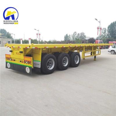 China Transportation Made Easy with 3 Axles Flatbed Semi Trailer and 315/80r22.5 Tires for sale