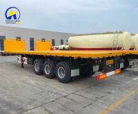 China Jost 2.0 or 3.5 Inch King Pin 50T Load Capacity Flatbed Trailer for Russian Market for sale