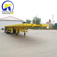 China Sell Semi Trailer 20FT 40FT 20 40 45 Feet Platform Flatbed Container to Kazakhstan for sale