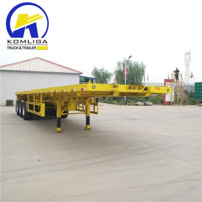 China Sell Semi Trailer 20FT 40FT 20 40 45 Feet Platform Flatbed Container to Kazakhstan for sale