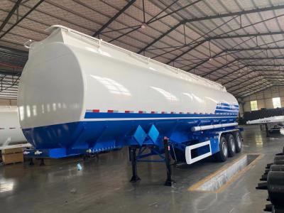 China 45000 Liters Aluminum Fuel Tanker Semi Trailer 5 Compartment in Kenya Zimbabwe 3 Axle for sale
