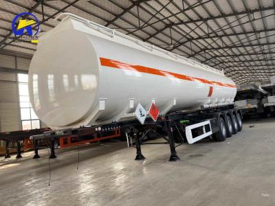 China 50t 3 Axles Fuel Tanker Trailer Semi-Trailer with Fire Extinguisher 2 Units Per Trailer for sale