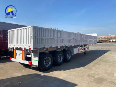 China 7000-8000mm Wheel Base Container Side Wall Semi Trailer White Colour Cargo Trailer for sale