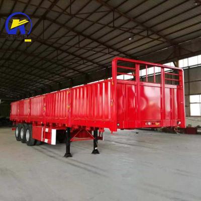 China 30-100t Loading Capacity 3 Axle 40FT Side Guard Container Semi Trailer with LED Light for sale