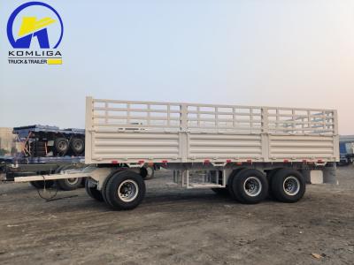 China Manufacture White Full Trailer 3 Axles Flatbed Semi Trailer Model for Oversized Cargo for sale