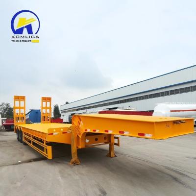 China 9000X3000X1350mm Working Deck 4 Axle 5 Axle Heavy Duty Lowboy Trailer with Gooseneck for sale