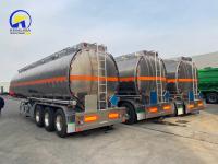 China Cross Arm Type Suspension Aluminum Alloy 45000L 4 Compartment Fuel Oil Tanker Trailer for sale