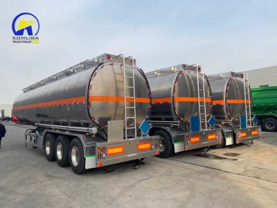 China Cross Arm Type Suspension Aluminum Alloy 45000L 4 Compartment Fuel Oil Tanker Trailer for sale