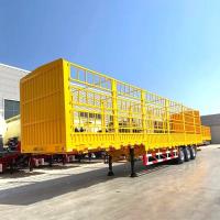 China 3 Axles 40 60 70tons Cargo Semi Trailer Side Wall Box Trailers with Customized Request for sale