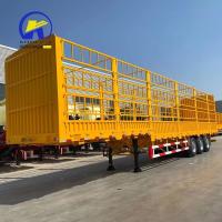 China 3 Axle 40 50 70 Ton Animal Transport Cargo Fence Semi Trailer with ECE Certification for sale