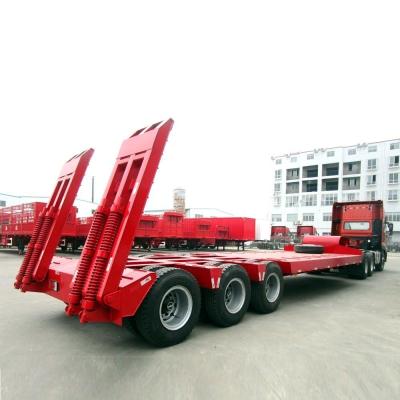 China Two Pieces 4 Kgs Fire Extinguiser 3 4 6 Axle Truck Lowboy Lowbed Low Bed Semi Trailer for sale