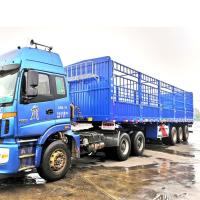 China Jost Two Speed Spport Leg 3 Axles 4 Axles Fence Semi Trailer for Cargo Transportation for sale
