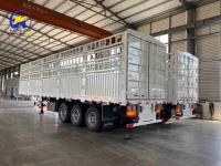 China Sinotruk HOWO 3 Axles 4 Axles Flatbed Semi Trailer Cross Arm Type Suspension Fence Truck for sale