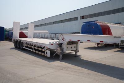 China 3 Axles 50 Ton 60 Tons 13m Gooseneck Hydraulic Low Bed Low Boy Loader Lowbed Trailer for sale