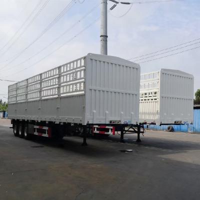 China 3 Axles 4 Axles Fence Cargo Trailer with Cross Arm Type Suspension Systems for sale