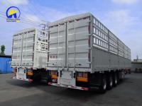 China Flatbed Heavy Duty 3 Axles Fence Cargo Semi Trailer with One Piece 1m *0.5m*0.5m Tool Box for sale