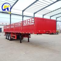 China 315/80r22.5.12r22.5 Tires 2023 3axle 40ton 50ton Fence Semi Cargo Trailer for African for sale