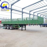 China 3 Axles 13m Animal Livestock Fence Semi Trailer with Fuwa Axle and 12.00r20 Tires for sale