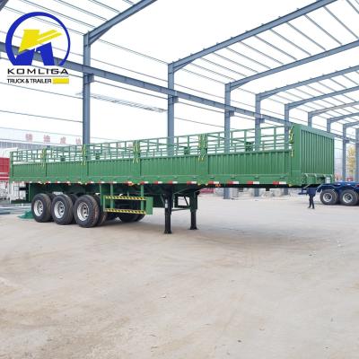 China 3 Axles 13m Animal Livestock Fence Semi Trailer with Fuwa Axle and 12.00r20 Tires for sale