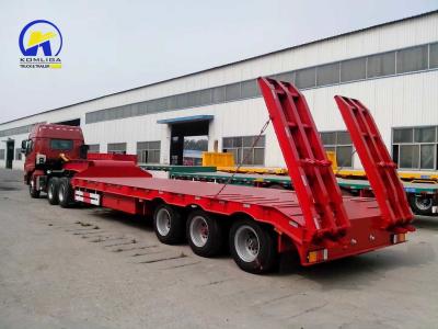 China Lowbed Trailer with Cross Arm Suspension System and 6 Units T30/30 Brake Air Chamber for sale