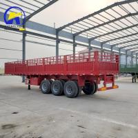China Cross Arm Type Steel Suspension 3/4 Axle 40 60 80 Ton Fence Cargo Semi Truck Trailer for sale