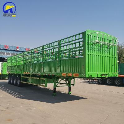 China 4 Axle Fence Cargo Container Trailer with Jost 2.0 or 3.5 Inch King Pin and 12.00r20 Tires for sale