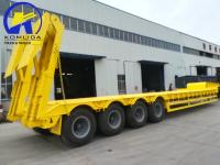 China 4axles Heavy Equipment Transport Low Bed Loader Truck Trailer for Semi-Trailer Rim 8.0-20 for sale