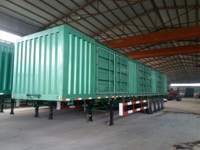 China ABS Anti-lock Braking System 3 Axles 4 Axles Box Type Semi Trailer with Convertable Door for sale
