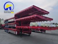 China 40-60tons 2-3axles Excavator Truck Semi Lowboy Low Bed Semi Trailer for and Transport for sale