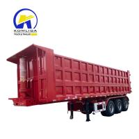China 3 Axles Ushape 35 40 Cubic Meter Tipper Dump Trailer for Heavy Duty Cargo Transport for sale