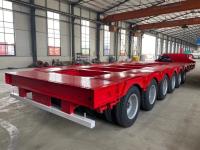China 2-5 Axles Gooseneck Low Bed Semi Trailer with Ramp Jost 2.0 or 3.5 Inch King Pin for sale