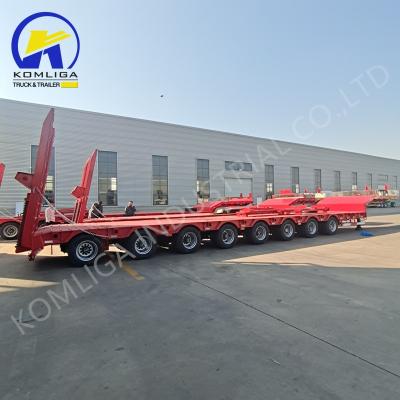 China 1100r20 3/4/5/6/7/8 Axle Low Bed Lowboy Detachable Gooseneck Truck Lowbed Semi Trailer for sale