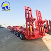 China 50 Ton 60 Ton 70 Tons Capacity Low Bed Lowbed Semi Trailers with Gooseneck to Russia for sale