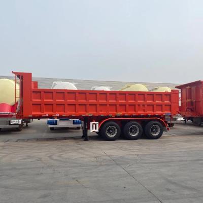 China Gravel Function U Shape Heavy Duty End Side Rear 4 Axle Dump Trailer for Farm Sale for sale