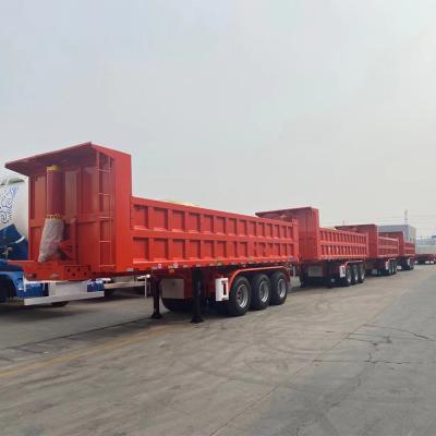 China Used Hydraulic Tipping Tractor 30ton Dump Trailer with ABS Anti-lock Braking System for sale