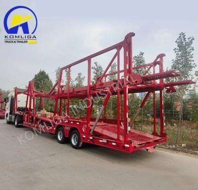 China Grade Heavy Duty Car Carrier Vehicle Transport Double Deck Semi Trailer to Kyrgyzstan for sale