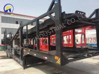 China 2/3 Axles Transport Tractor Towing Double Deck Hydraulic Lifting SUV Car Carrier Truck Trailers for sale